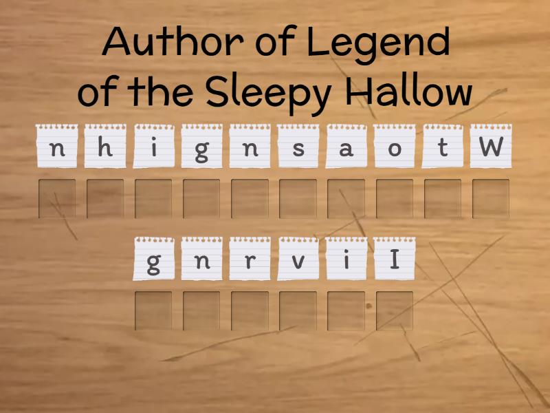 The Legend of the Sleepy Hollow - Anagram