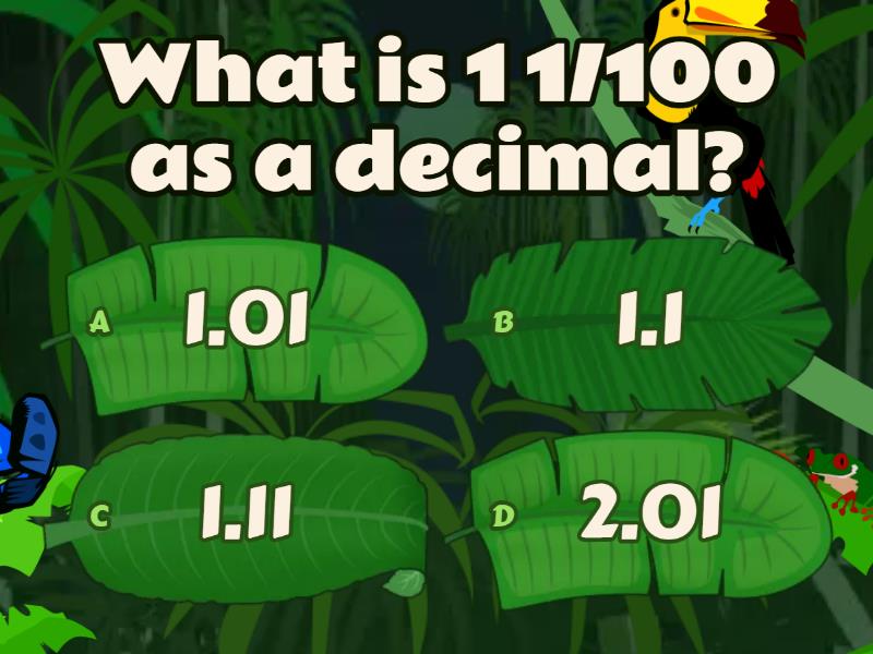 Fractions To Decimals HUNDREDTHS Quiz