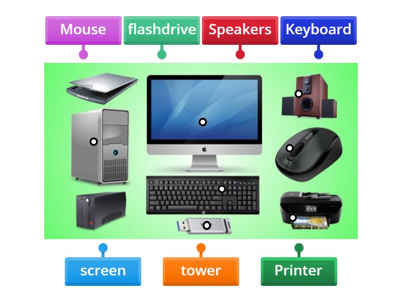 Parts of the Computer - Labelled diagram