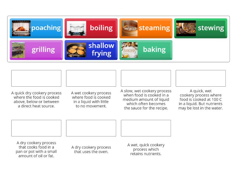 Cookery Processes - Match up
