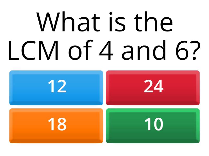 Understanding LCM and Factors - Quiz