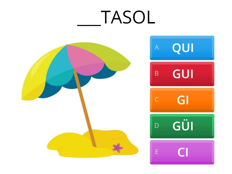 Palabras con QUE, QUI, GUE, GUI, GÜE, GÜI, GE, GI, CE, CI - Quiz