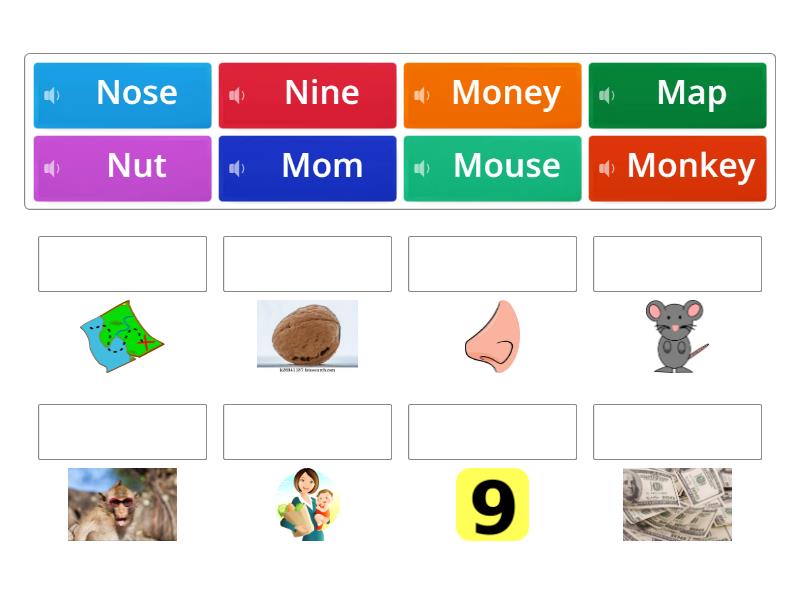 Letter Sounds M and N - Match up