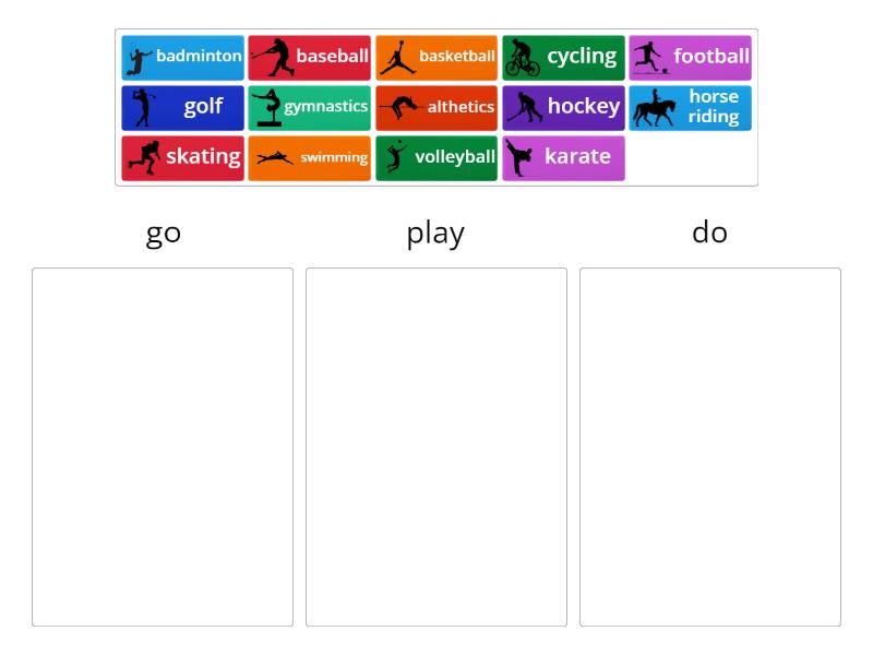 Sports - do/play/go - Categorize