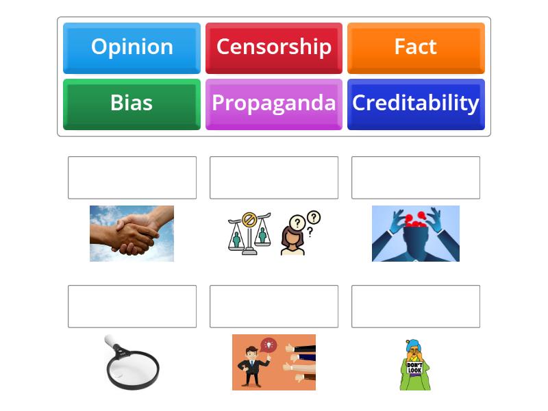 Topic 2 Vocab. Media Literacy and Politics- Picture Match- Set 2 - Match up