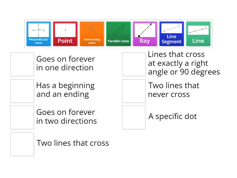 Angles and Lines Vocabulary - Match up