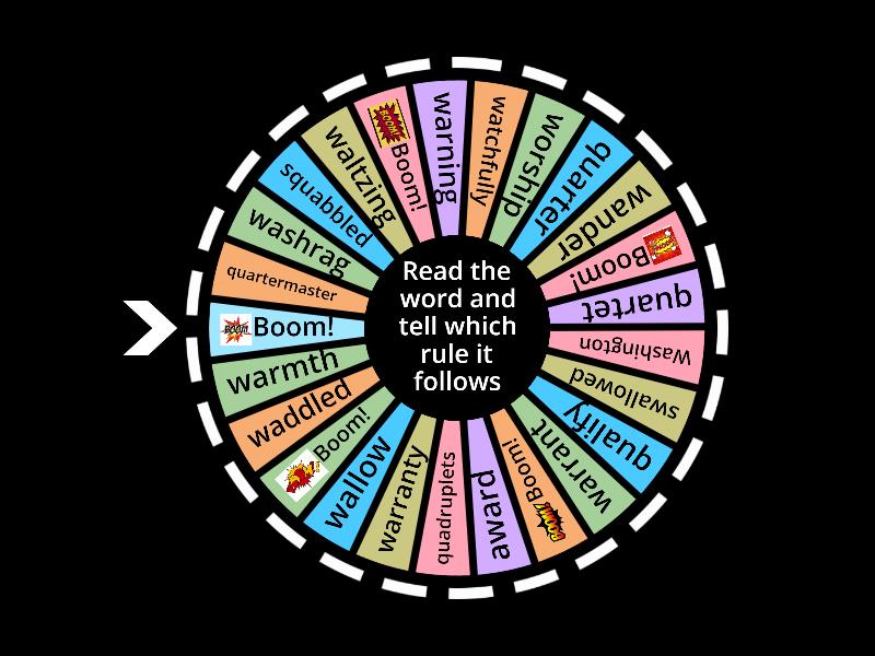 7.6 Bossy W Boom Wheel - Random wheel