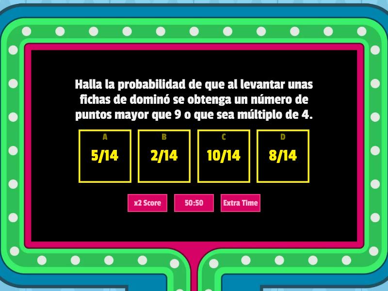 Ejercicios de Probabilidad - Gameshow quiz