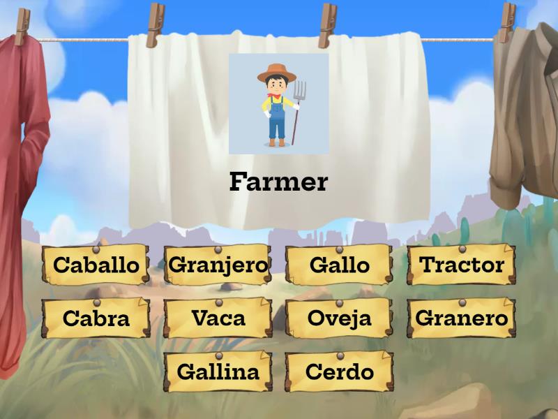 Vocabulario de la granja - Find the match