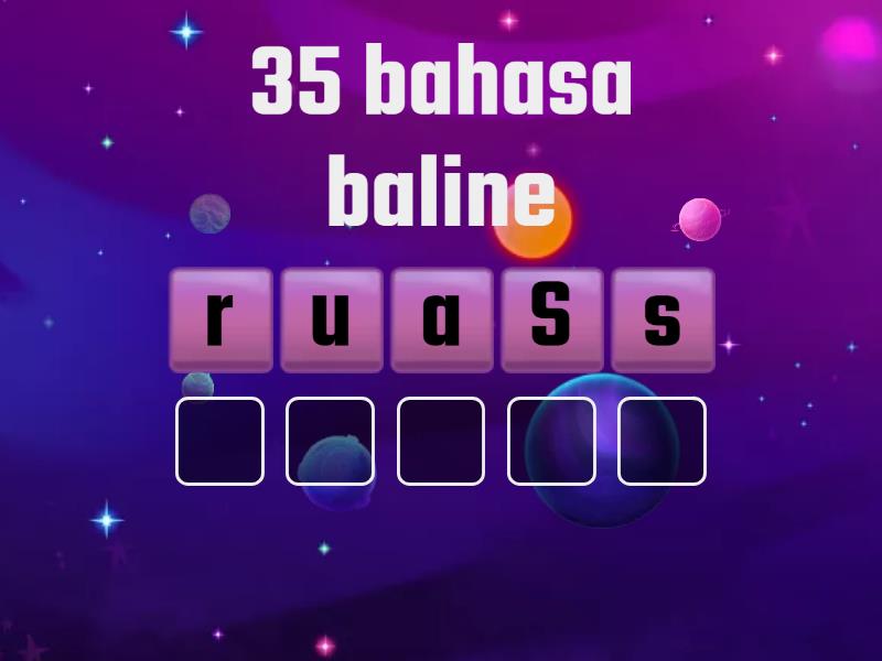 Kuis aksara bali lan angka bali - إعادة ترتيب الأحرف