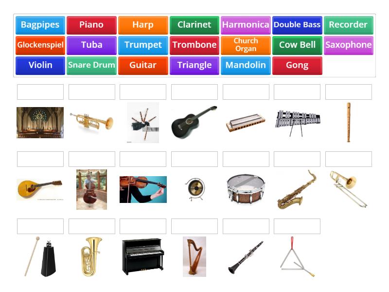 musical instruments 20 - Match up