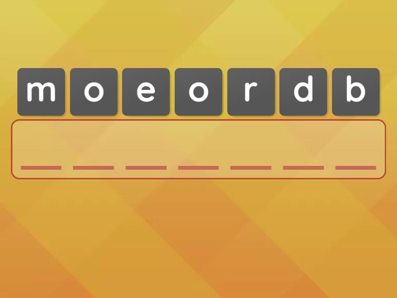 Rooms and objects - Anagram