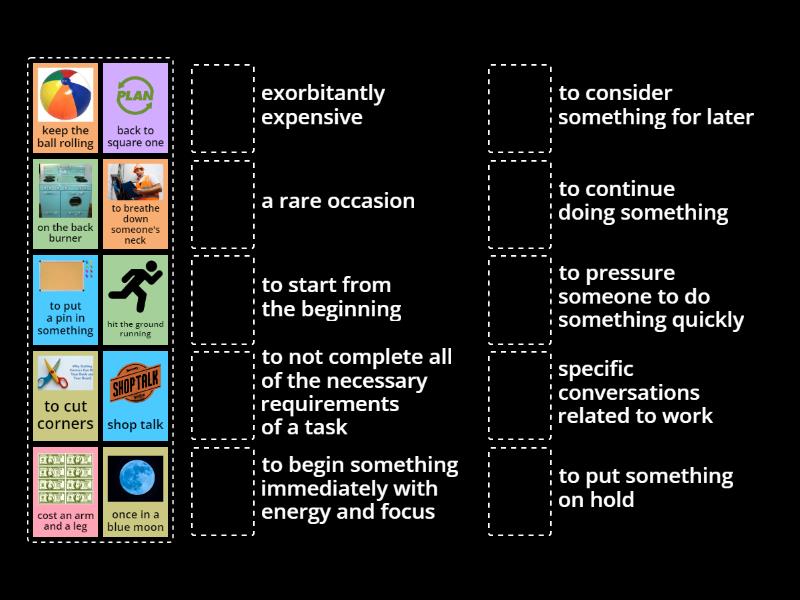 Match the Idioms - Match up