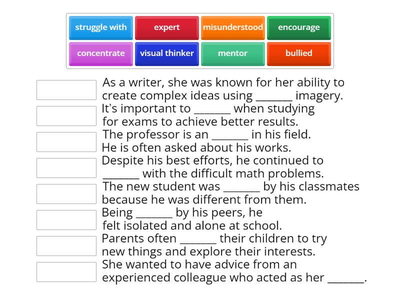Focus 2. Reading 5.3 - Match up
