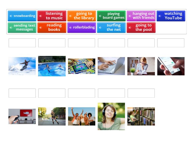 Free time activities Starlight 5 - Match up