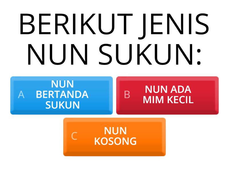 MAHIR TAJWID ( NUN SUKUN & TANWIN) - Quiz