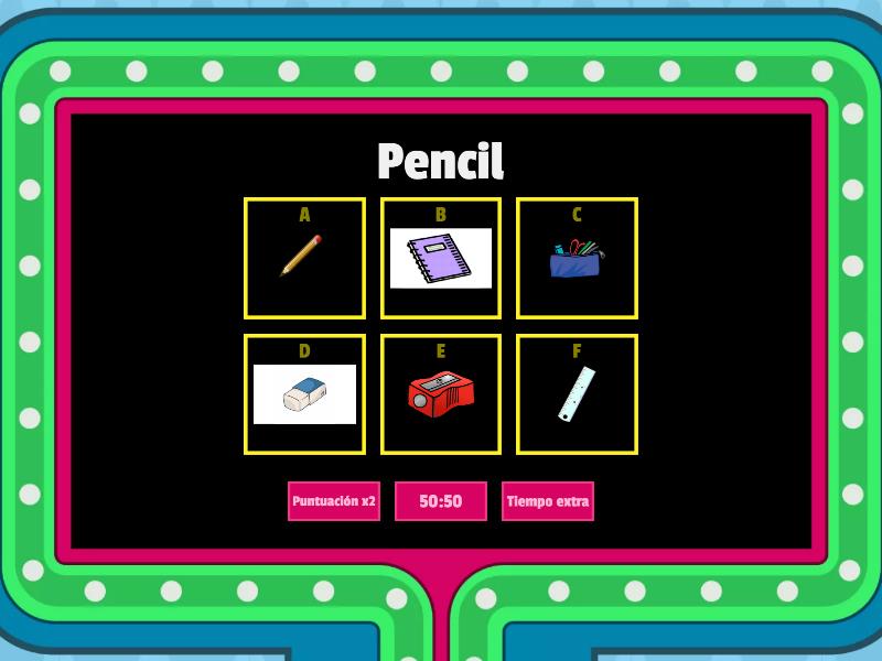 School Objects first 1 - Gameshow quiz
