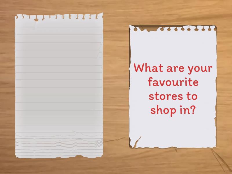 shopping - Speaking cards