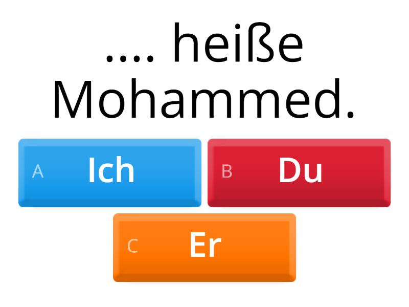 verb heißen 1 - Quiz