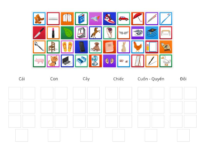 Danh từ chỉ loại (Classifier) - Group sort
