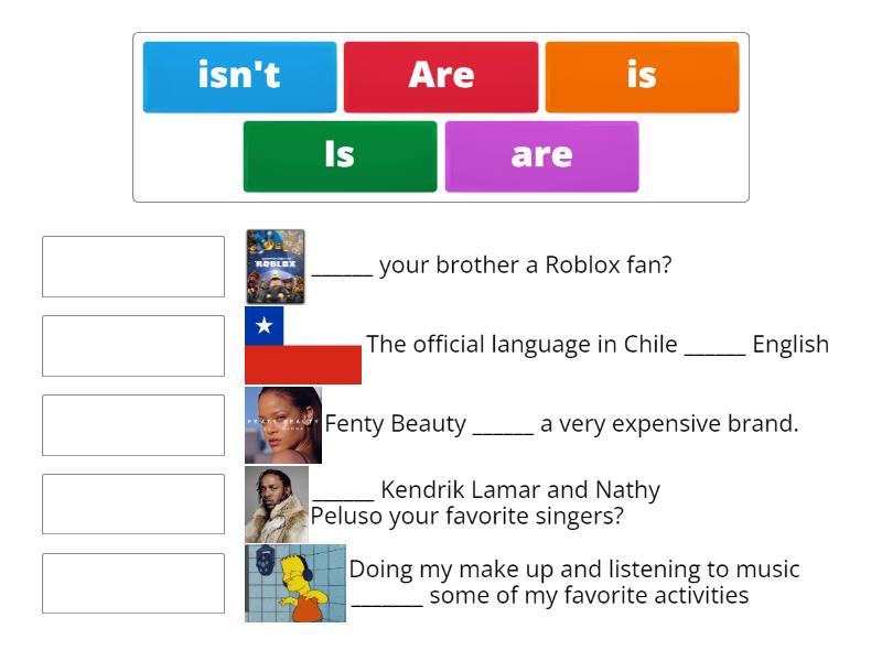 Review Verb to Be - Match up