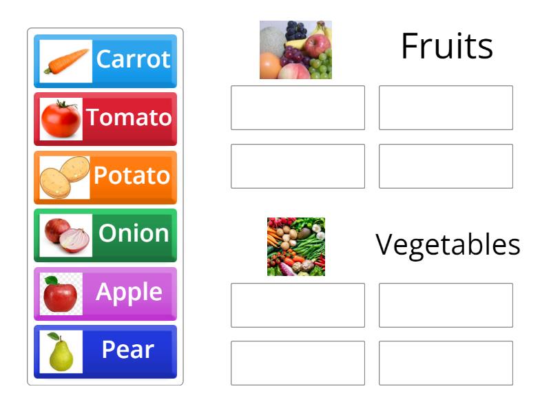 Let's sort fruits and vegetables - Group sort
