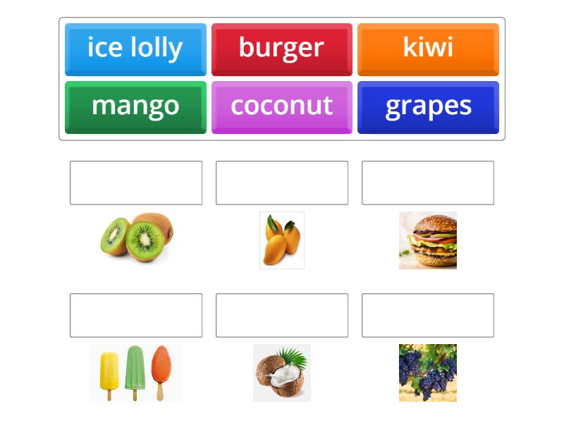 UNIT 8 FOOD - Match up