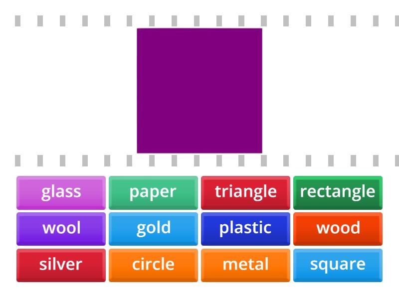 Shapes and materials - Find the match