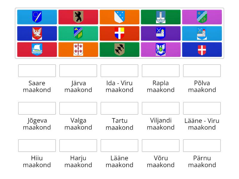 Eesti maakonnad ja vapid - Match up