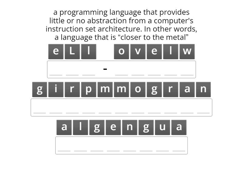 TECHNICAL TERMS - Anagram