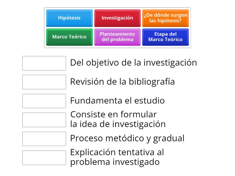 Unir ideas - Match up