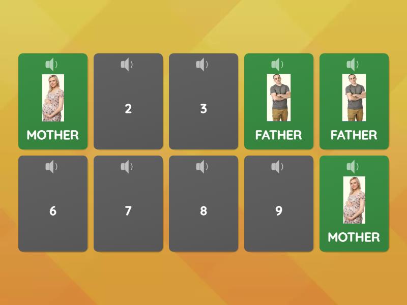 Family memory game - Matching pairs