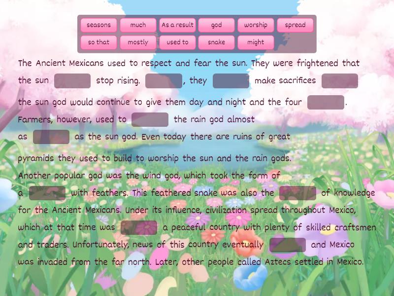 Grade 9 Unit 1 - Reading 1 - Complete the sentence