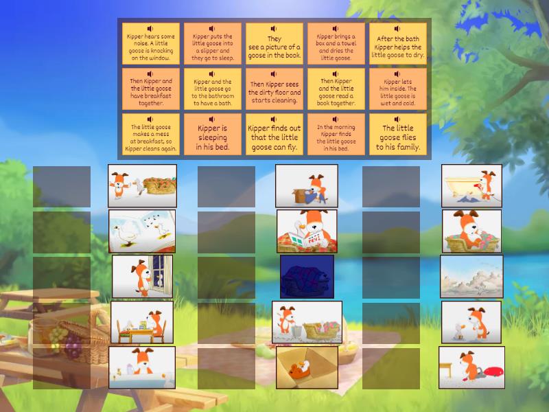 Kipper gets a visitor. - Сопоставить