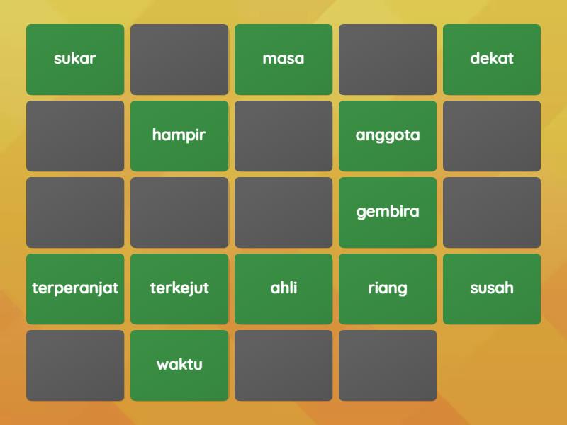Kata Seerti Darjah 4A Unit 1.2 - Matching pairs