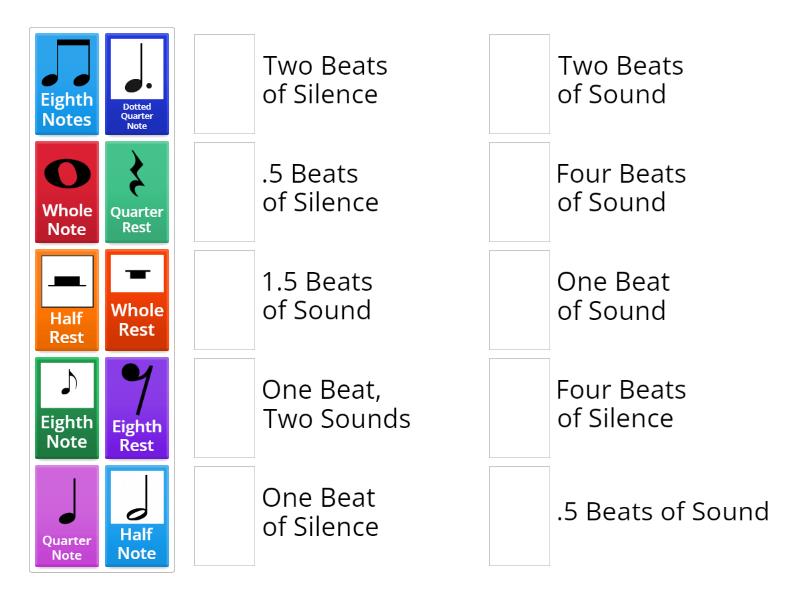 Rhythmic Values - Match up