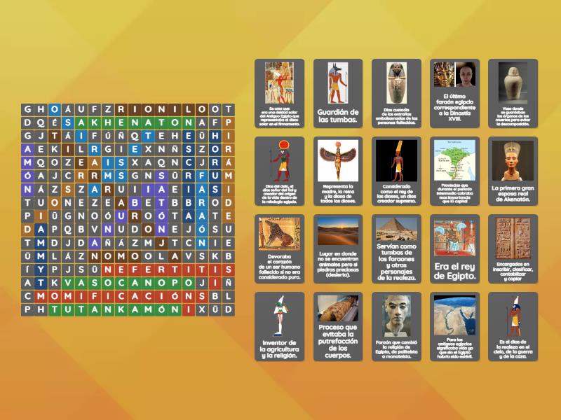 Egipto - Sopa de letras