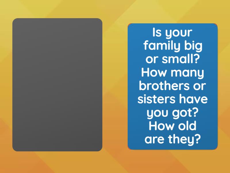 My family - Speaking cards