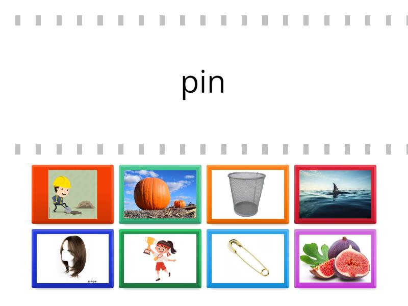 Oxford Phonics 2 Unit 5 in, ig - Find the match