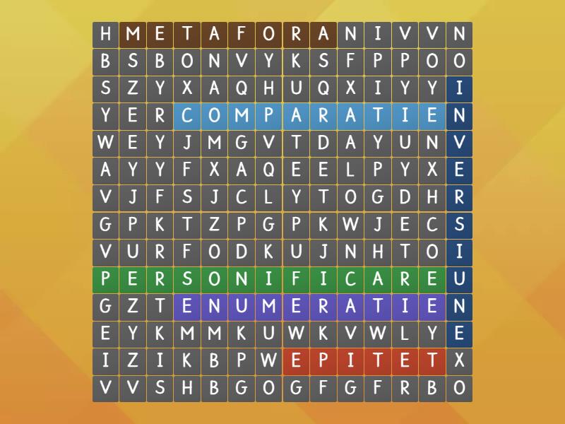 Figuri de stil - Wordsearch