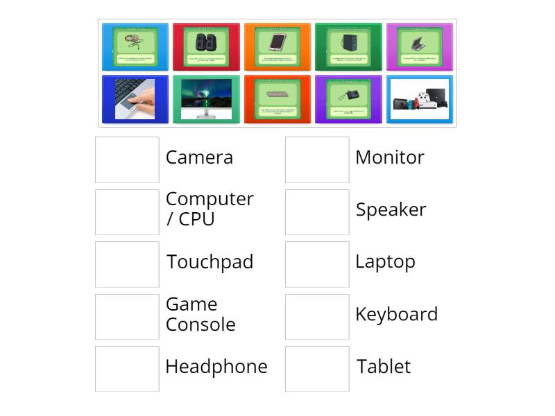 P1 - Matching Computer Parts - Match up