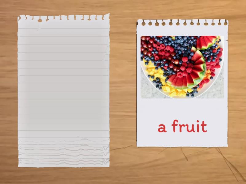 fruit and vegetables form 3 - Speaking cards