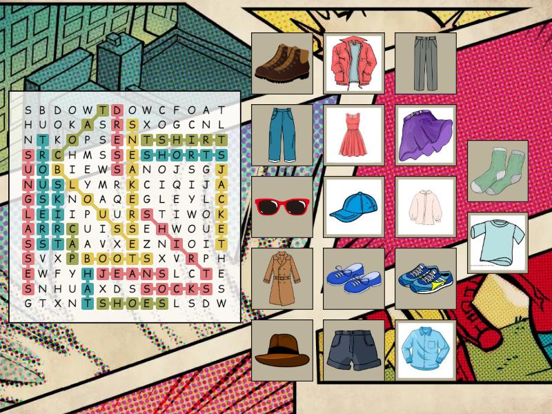 Clothes () - Wordsearch