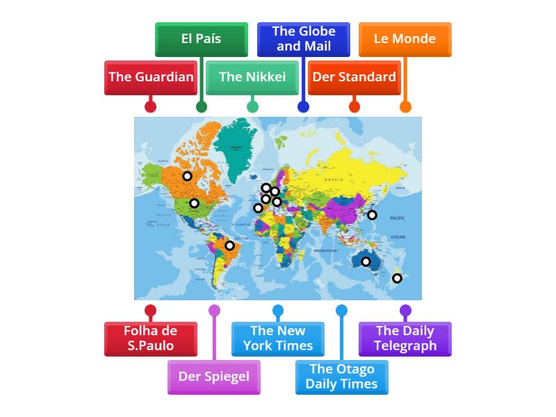 World media. Match the names of the most popular newspapers with the ...