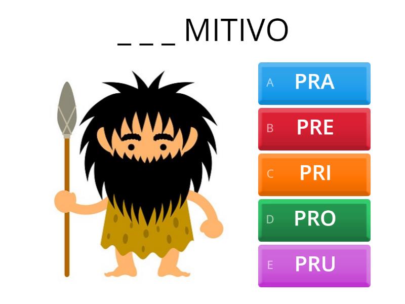Sílabas PRA - PRE - PRI - PRO - PRU - Test