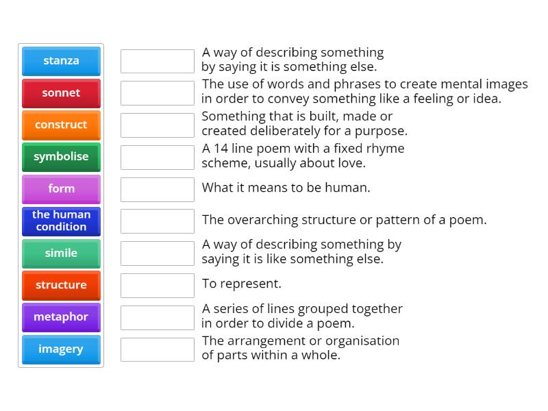 Year 9 Key Vocabulary Weeks 1 - 3 - Match up