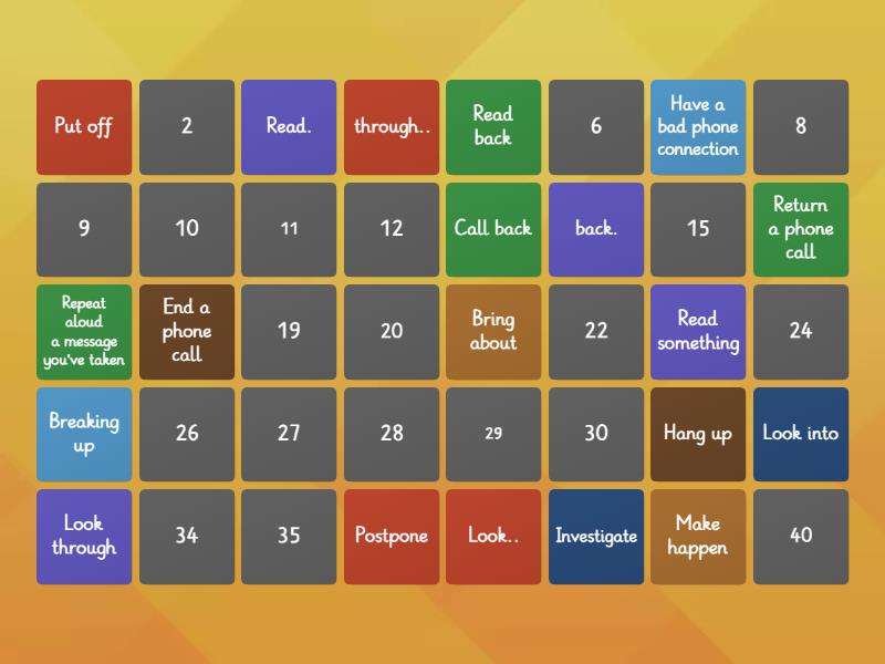 Level 6 Unit 10 Vocabulary - Matching pairs