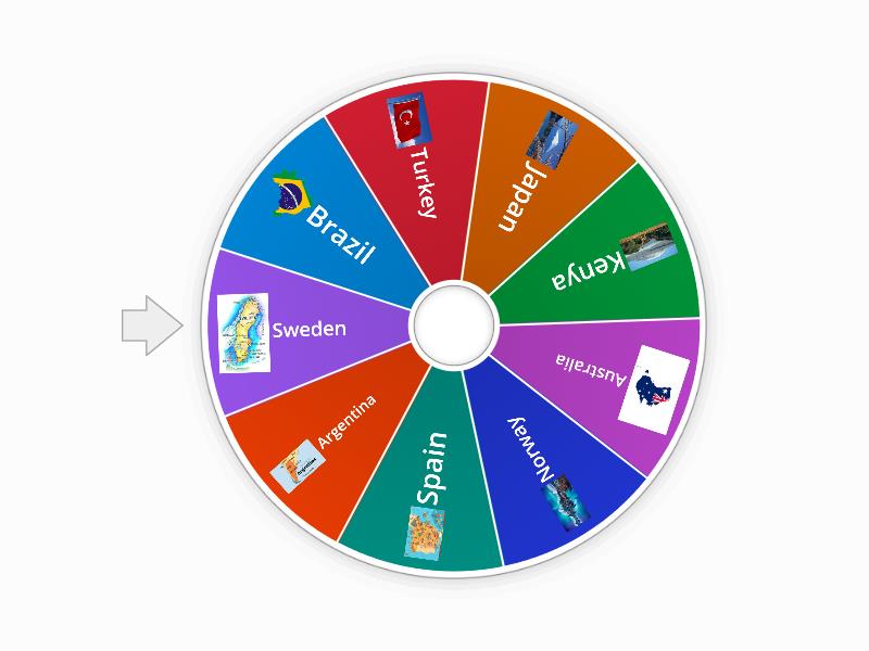 The most interesting countries of the world 6 - Spin the wheel