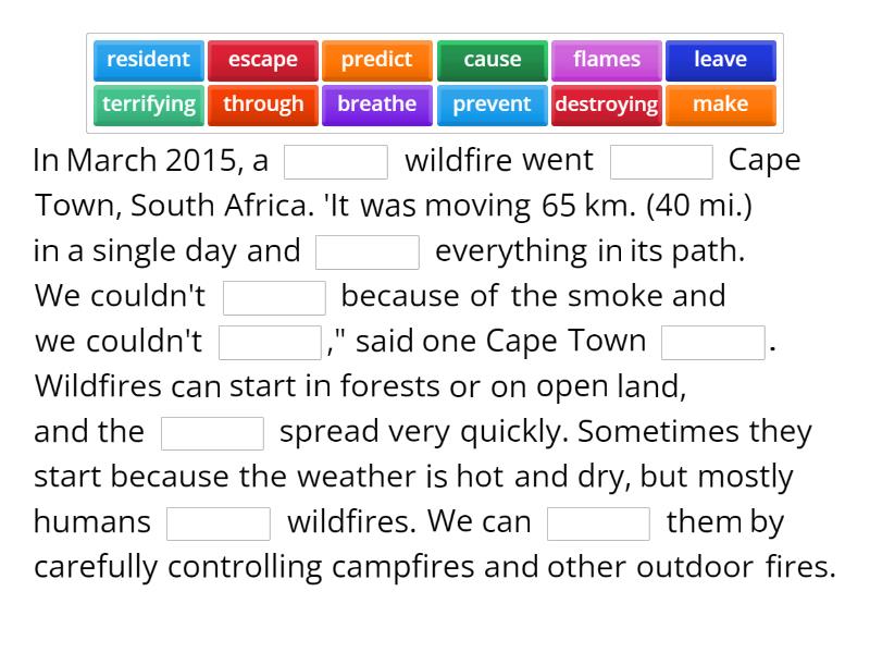 Impact 2 unit 8 Don't panic. Natural disasters - Complete the sentence