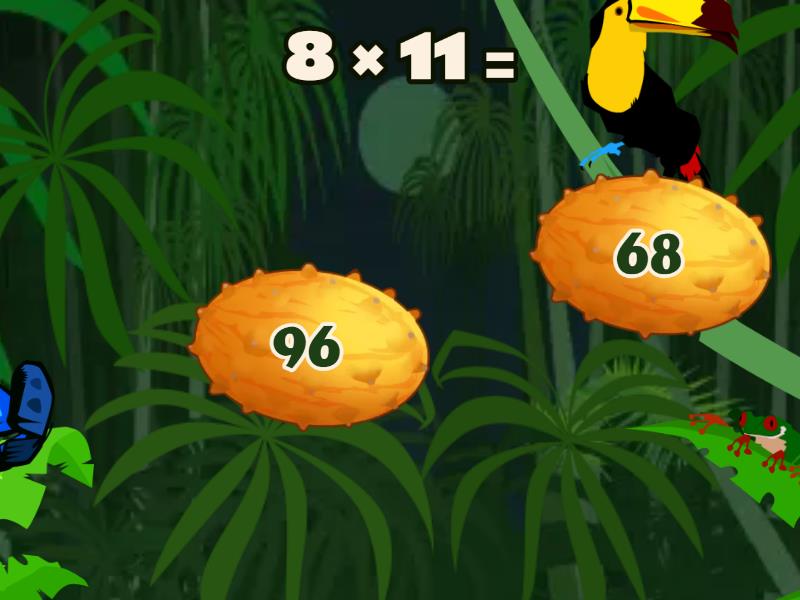 Multiplication - Flying fruit